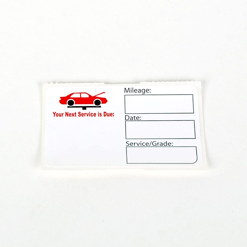 Striker – Car Lift Your Next Service Due Handwitten Static Cling ...